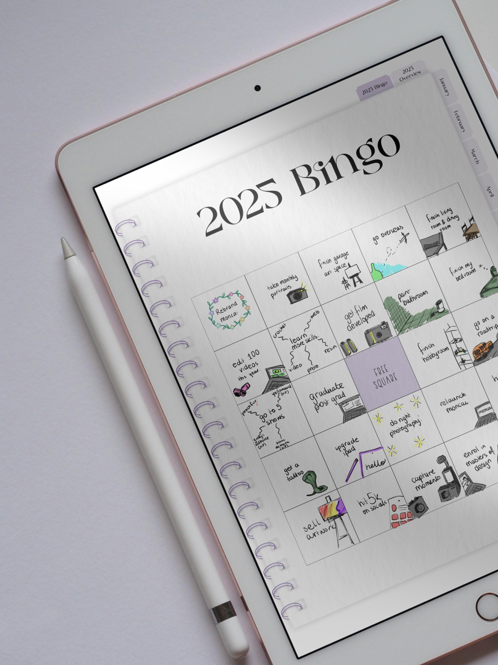 Moncai Digital Planners, Stickers and Artwork